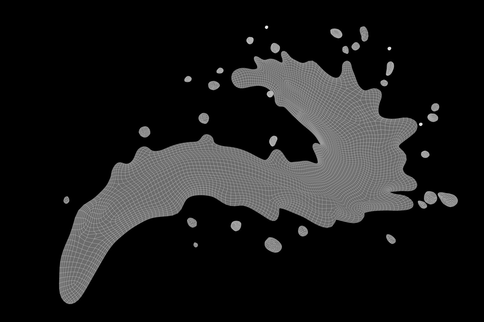 Water Curve Splash 3D Model - TurboSquid 2130359