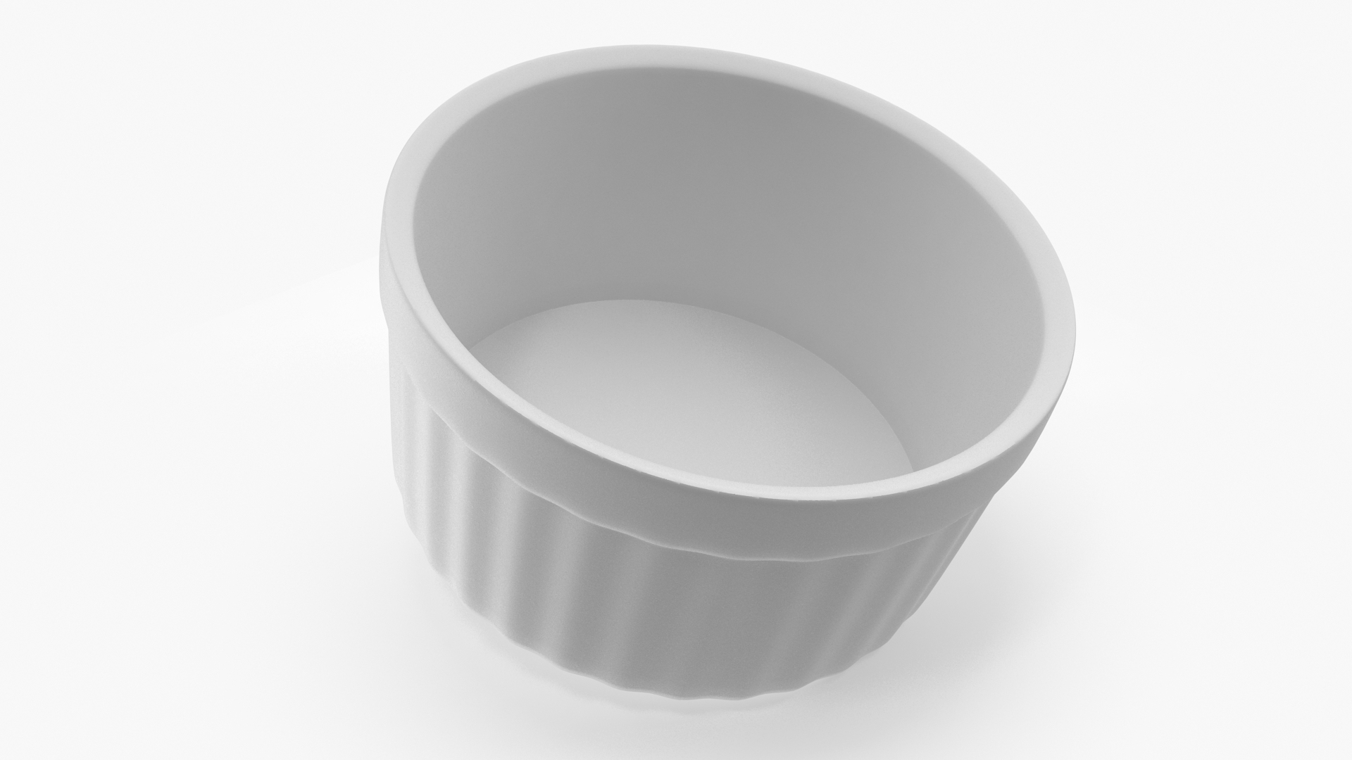 White Ceramic Dip Bowl For Sauces 3D model - TurboSquid 1957759