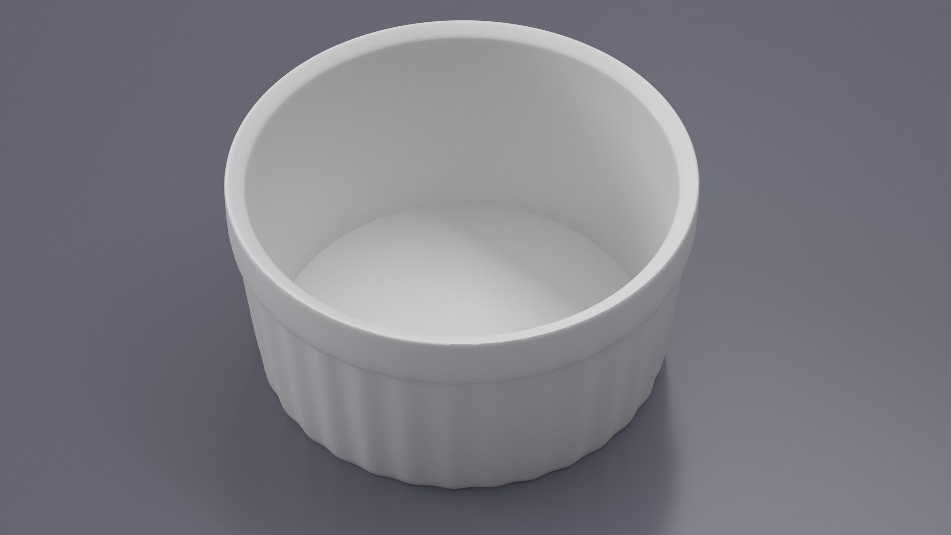 White Ceramic Dip Bowl For Sauces 3D model - TurboSquid 1957759