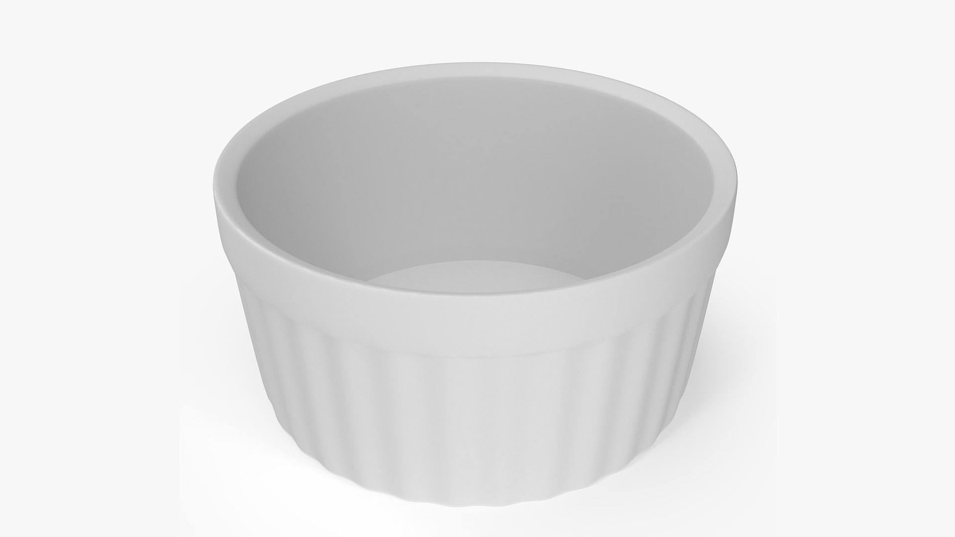 White Ceramic Dip Bowl For Sauces 3D model - TurboSquid 1957759