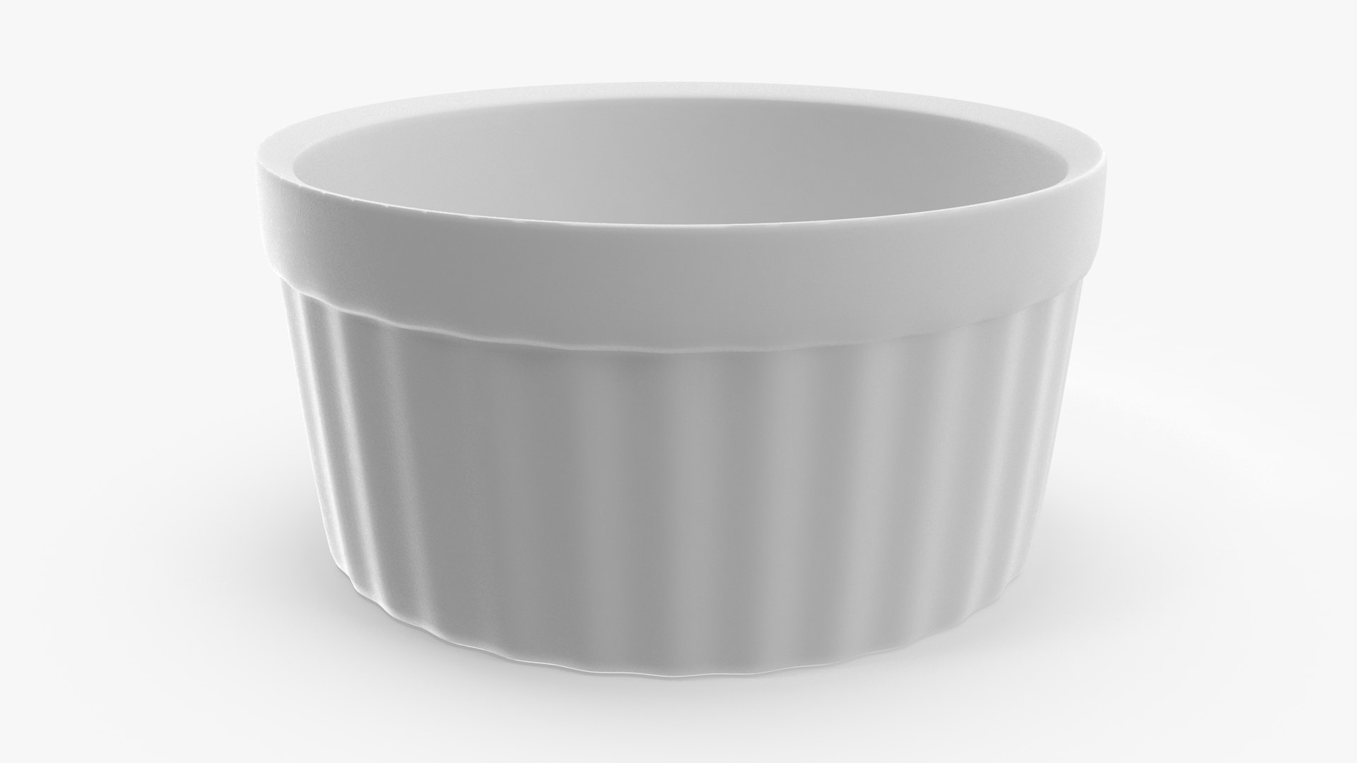 White Ceramic Dip Bowl For Sauces 3D model - TurboSquid 1957759