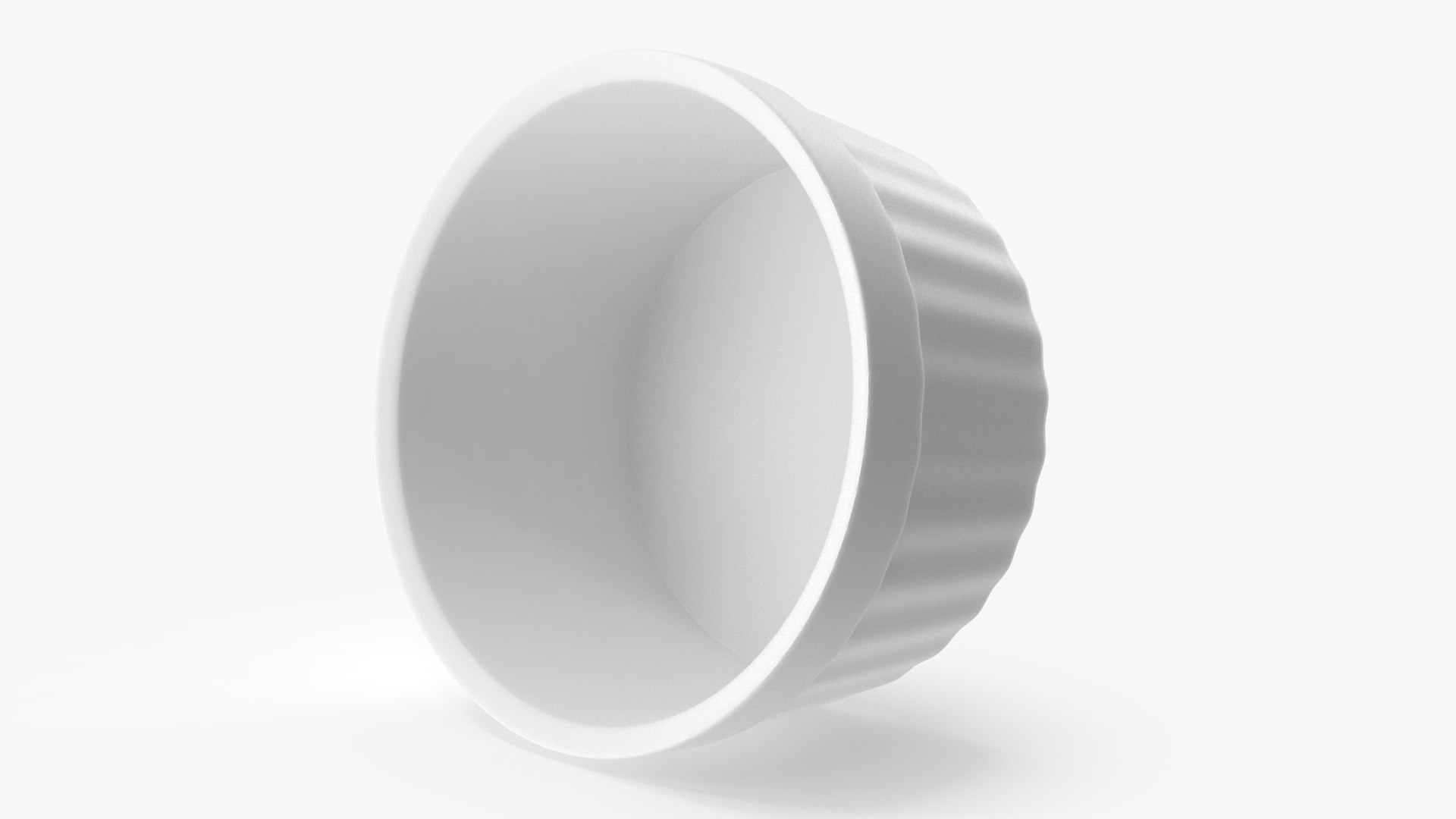 White Ceramic Dip Bowl For Sauces 3D model - TurboSquid 1957759