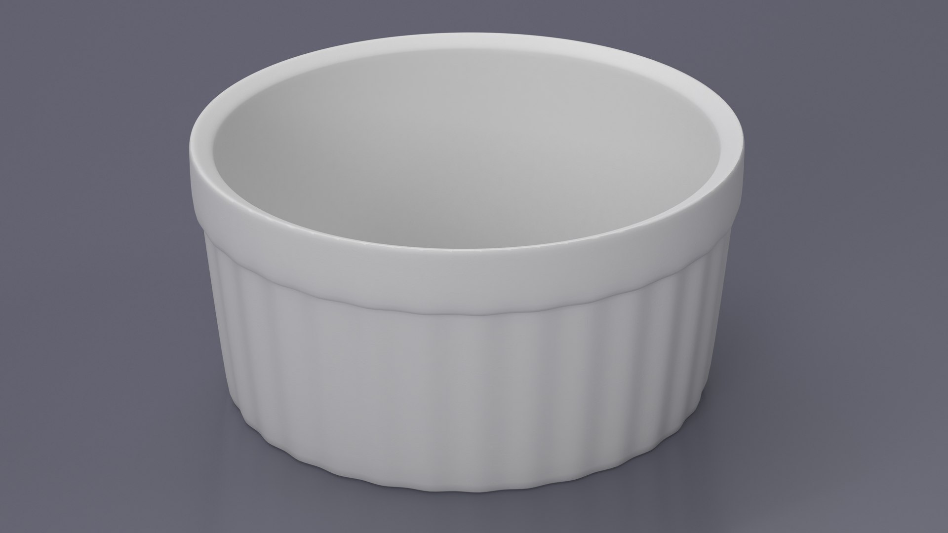 White Ceramic Dip Bowl For Sauces 3D model - TurboSquid 1957759