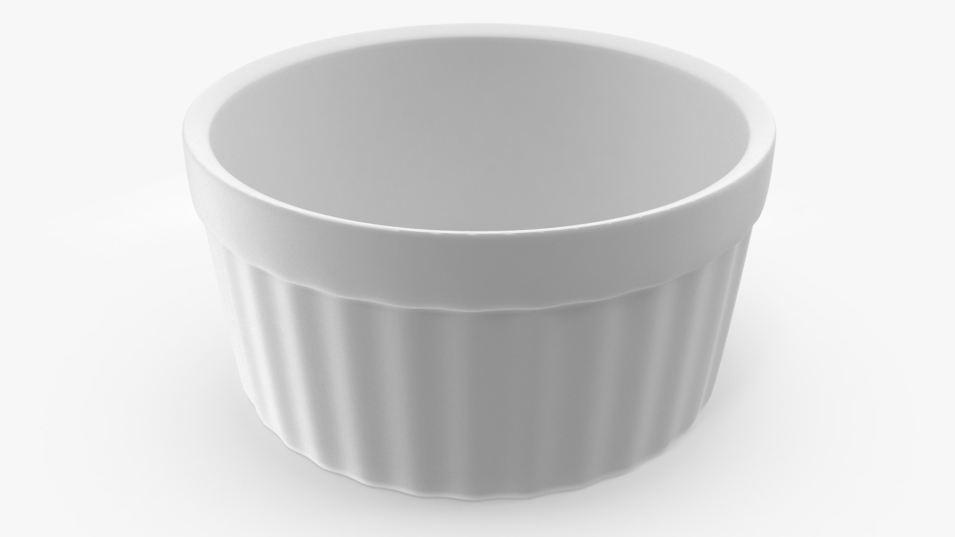 White Ceramic Dip Bowl For Sauces 3D model - TurboSquid 1957759