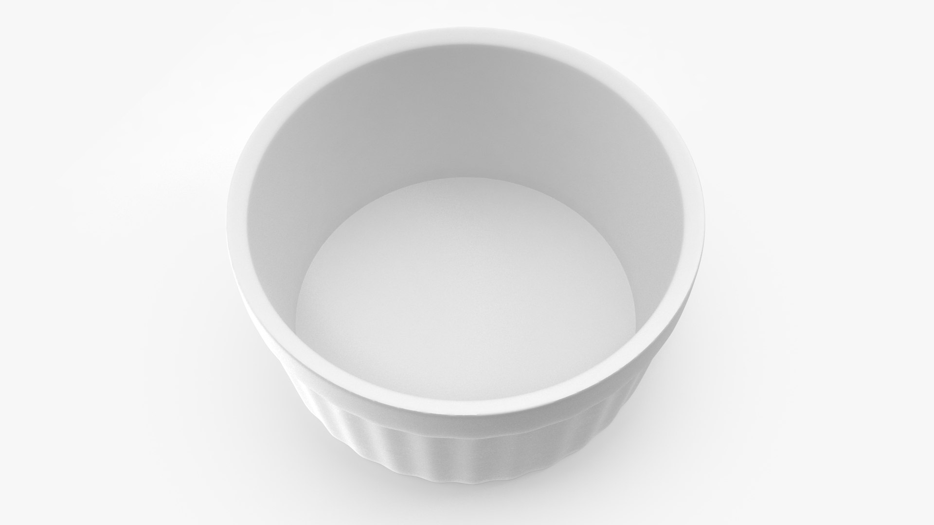 White Ceramic Dip Bowl For Sauces 3D model - TurboSquid 1957759