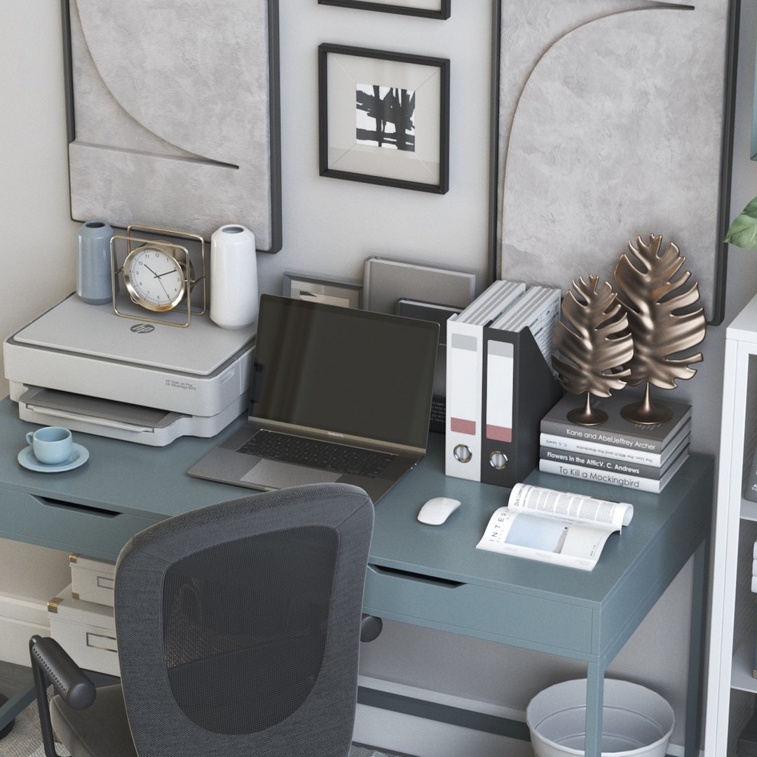 3D IKEA Office Workplace 124 Model - TurboSquid 2160767