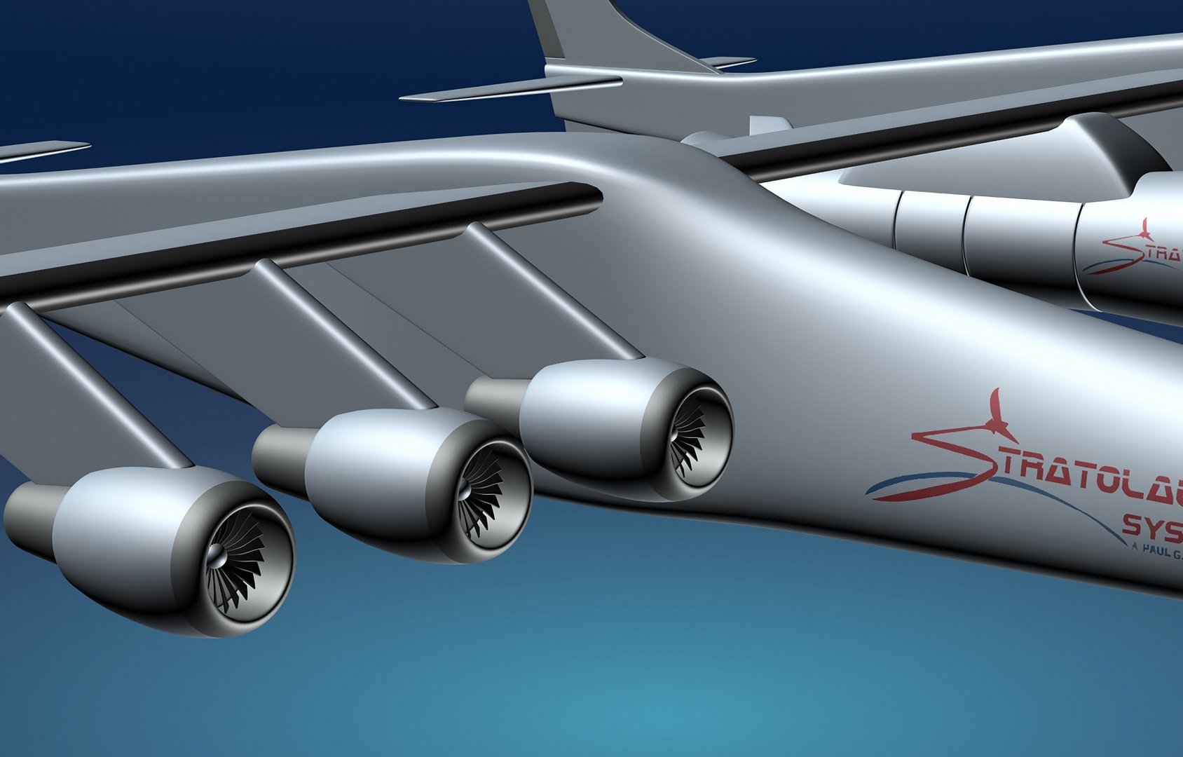 Stratolaunch Carrier Aircraft 3d Model