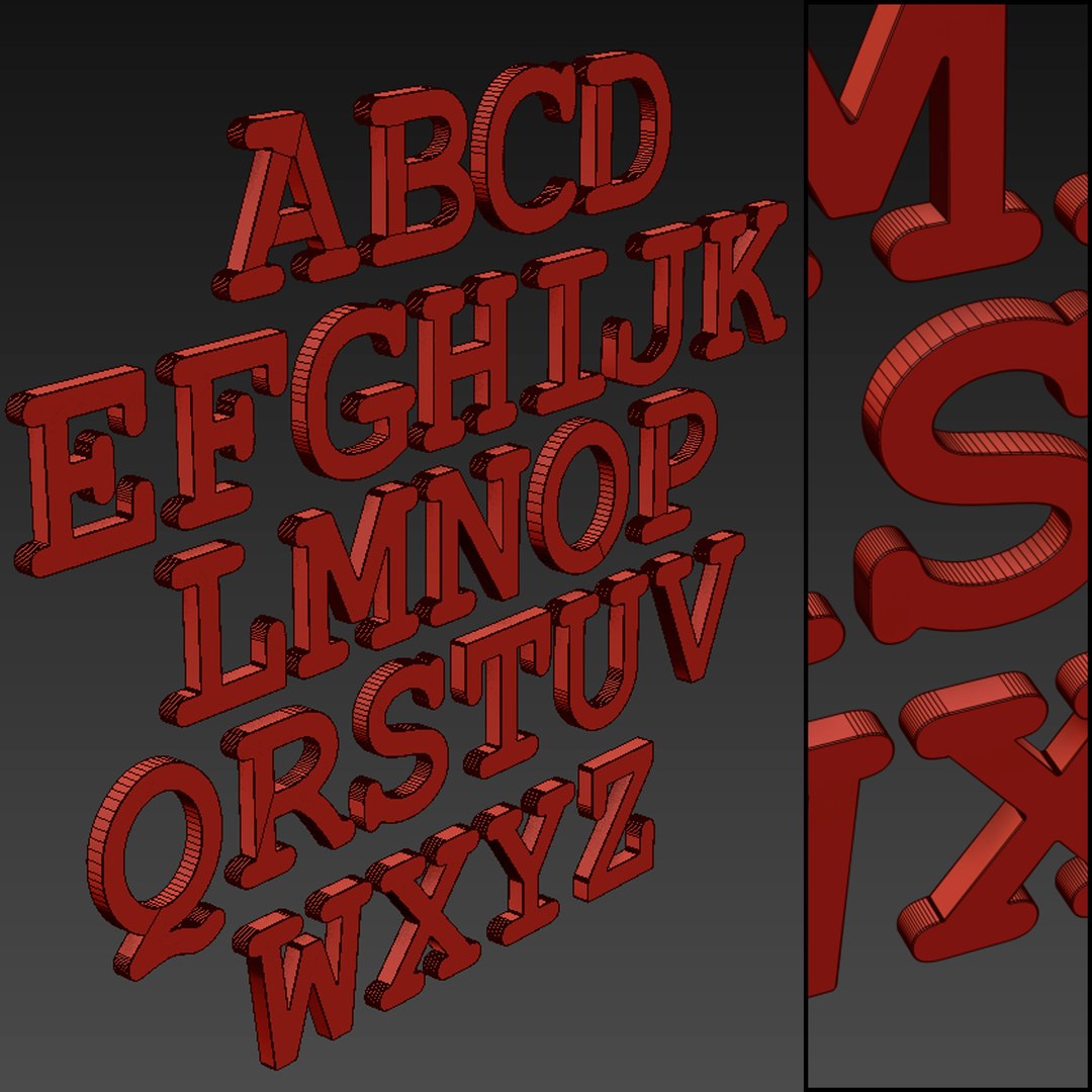 Wooden Alphabet Letters Model - TurboSquid 1424203