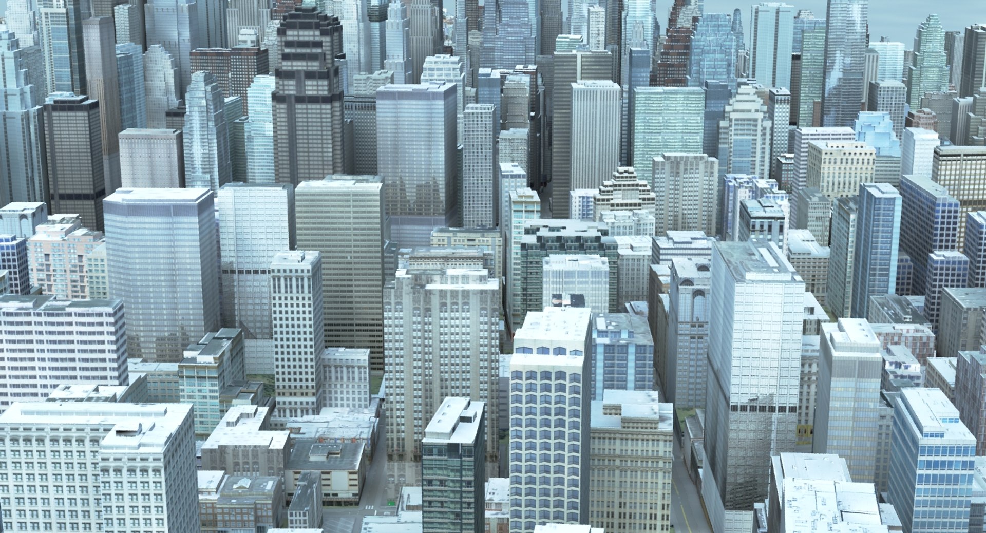 3d Model Cityscape Scene Highrise