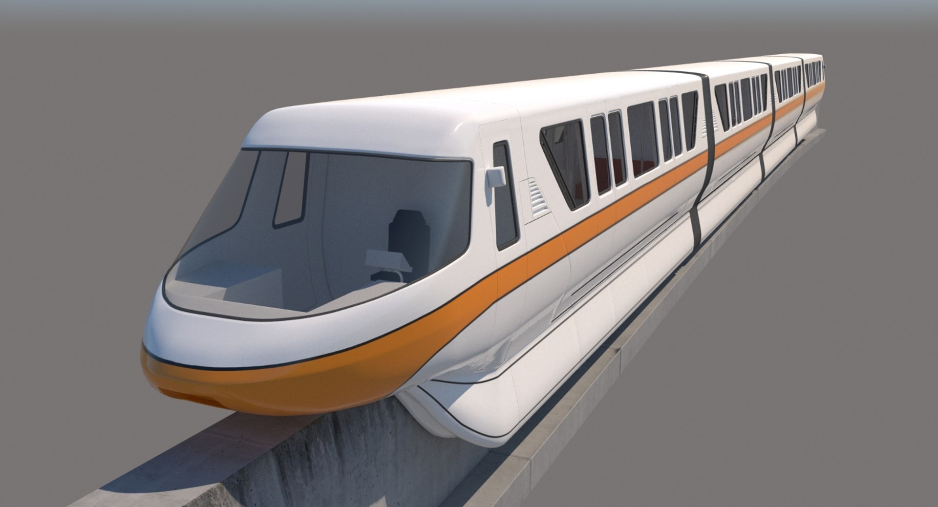 3D Monorails Realistic - TurboSquid 1282001