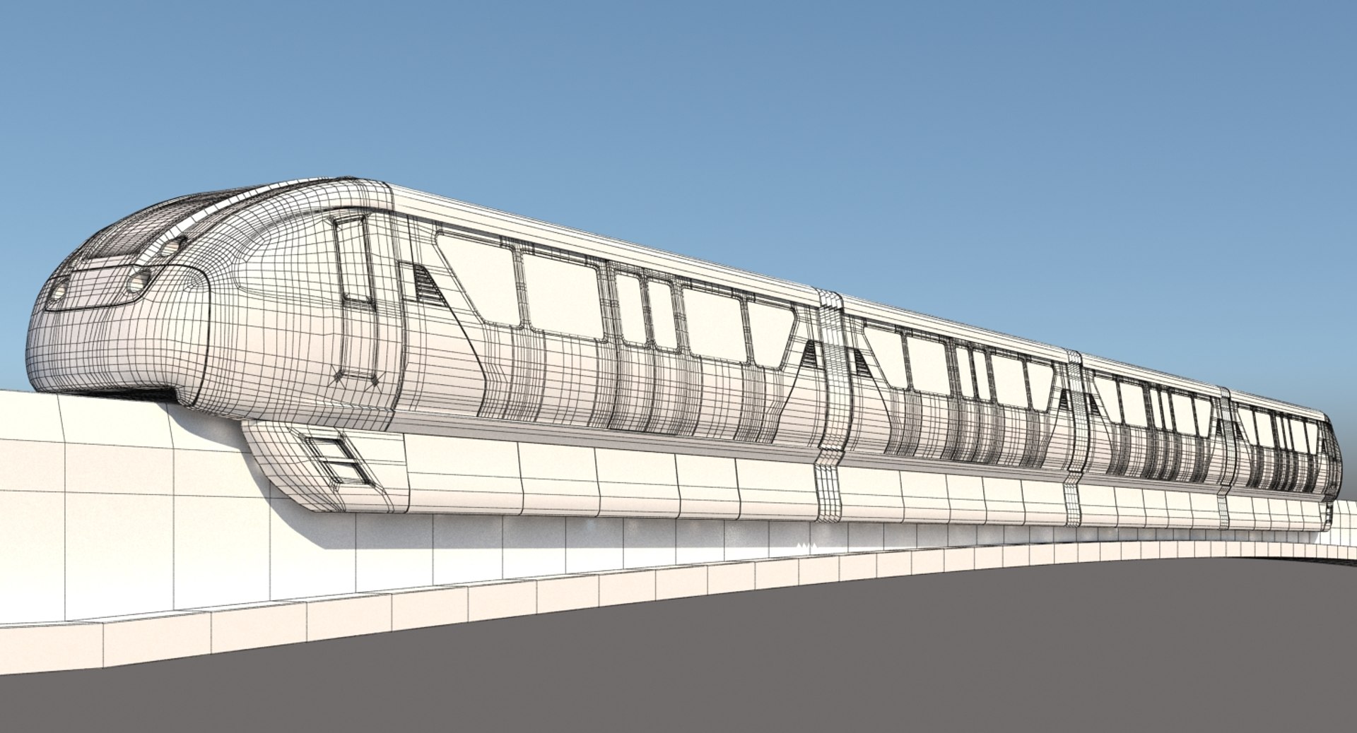 3D Monorails Realistic - TurboSquid 1282001