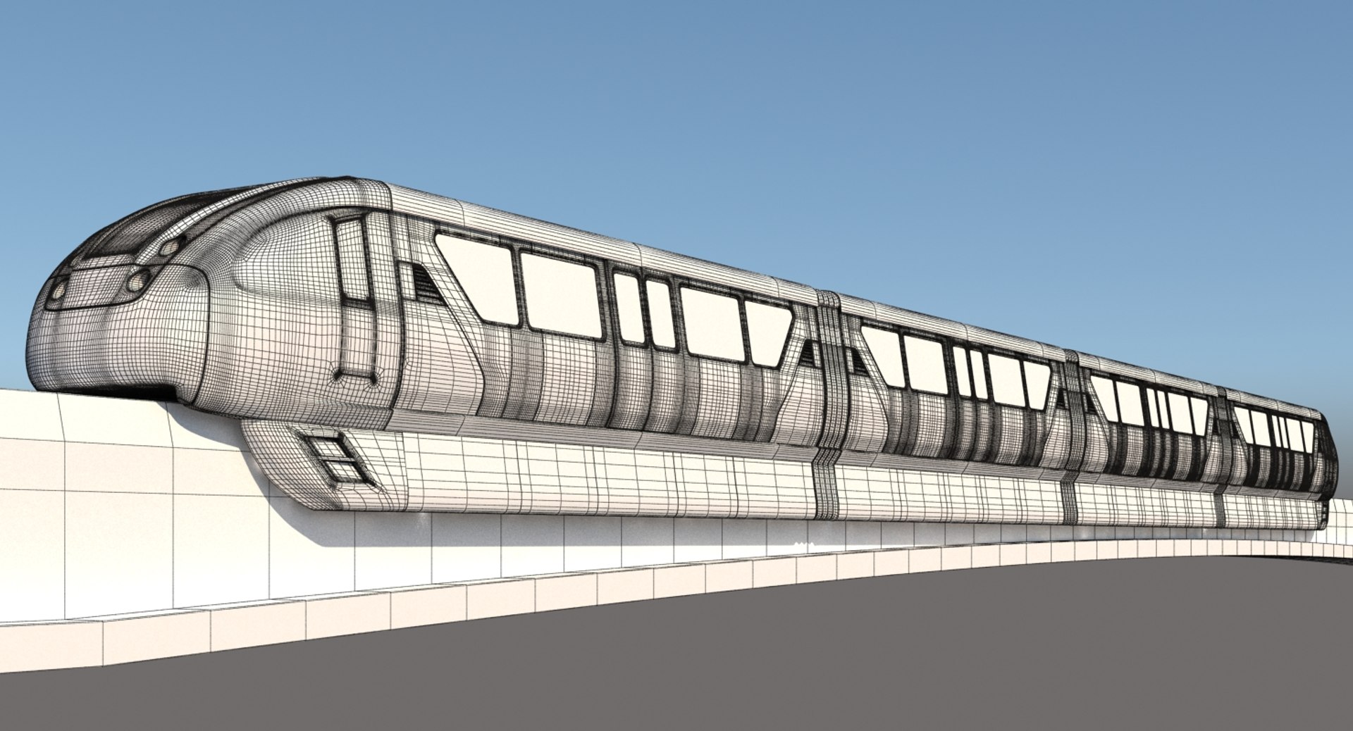 3D Monorails Realistic - TurboSquid 1282001