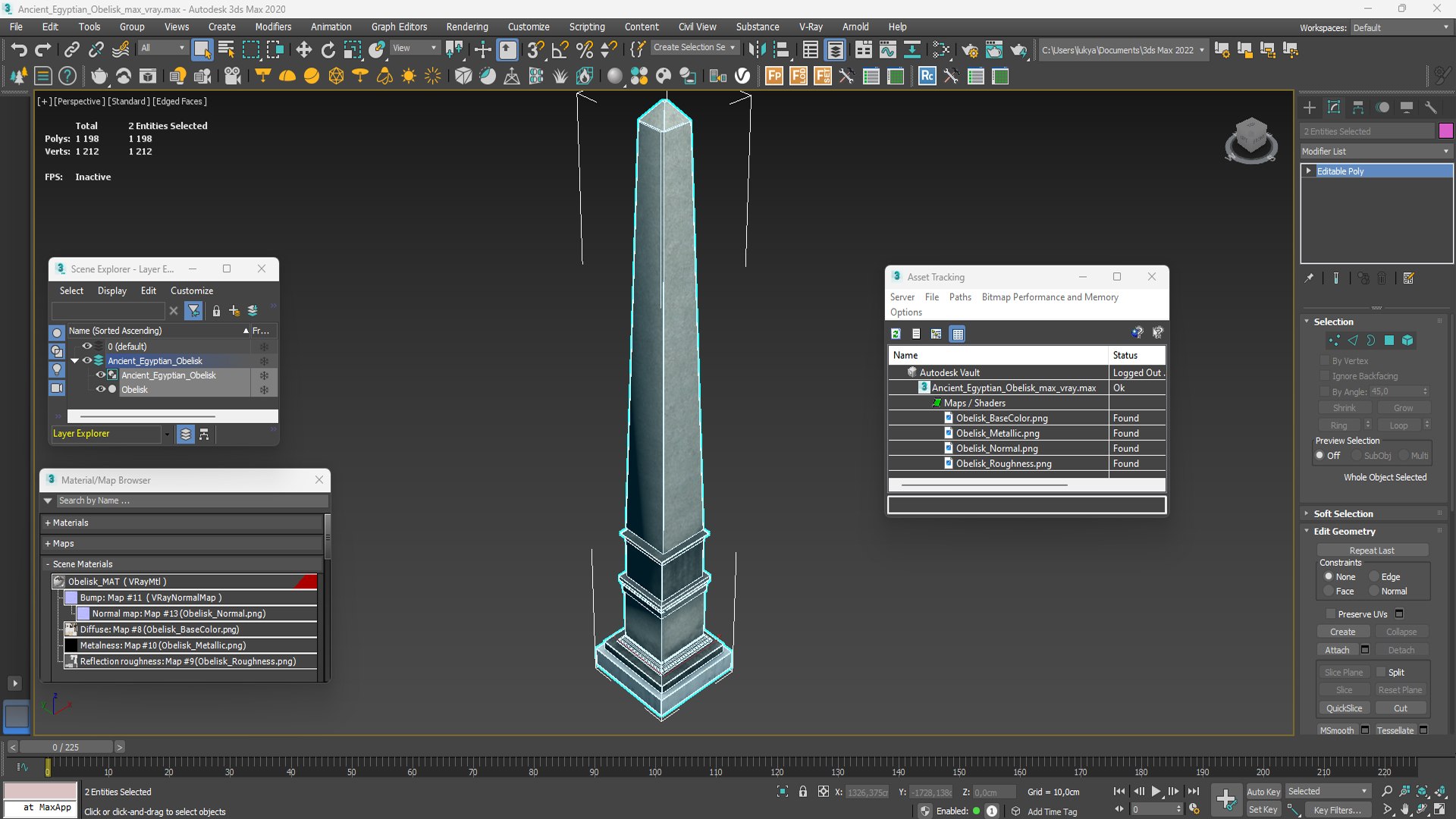 3D Ancient Egyptian Obelisk - TurboSquid 2352720