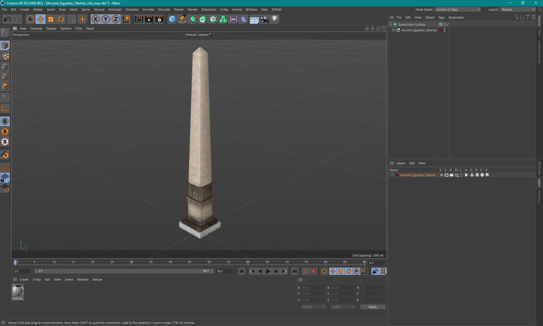 3D Ancient Egyptian Obelisk - TurboSquid 2352720