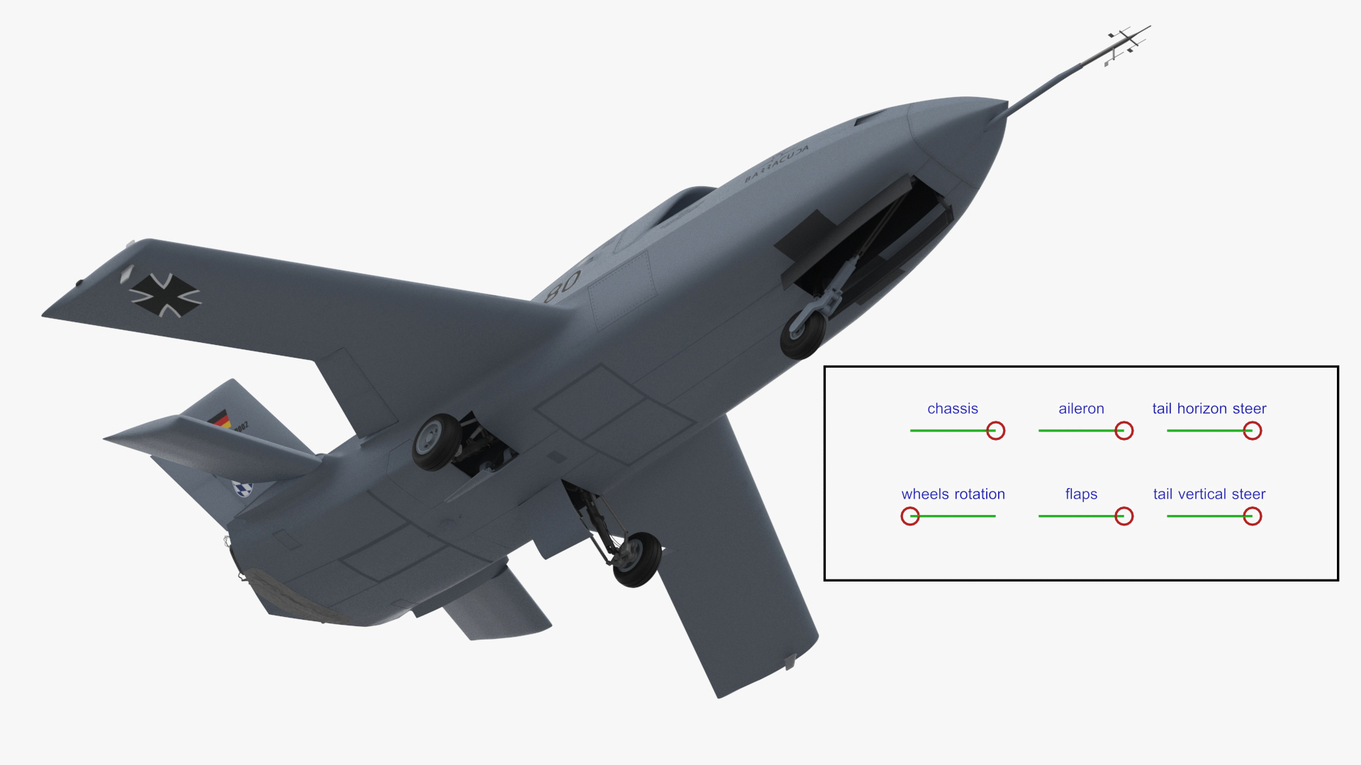 Jet Powered UAV EADS Barracuda Rigged 3D - TurboSquid 2265124