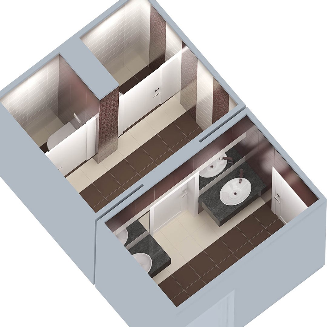 3d max public toilet