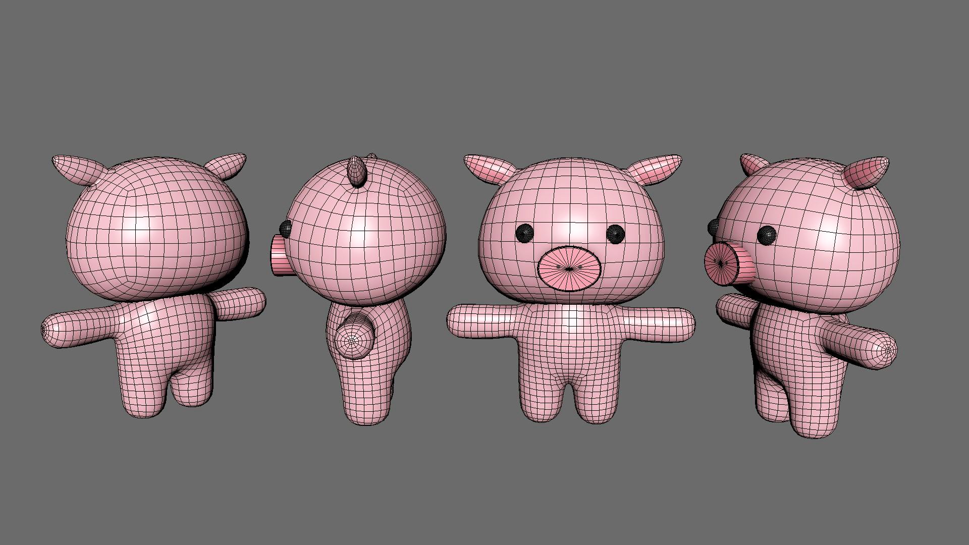 3D Character009 Chubby Pig - TurboSquid 2341960