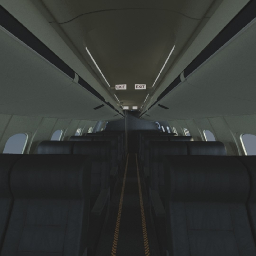 3d Model Crj 900 Airways Interior