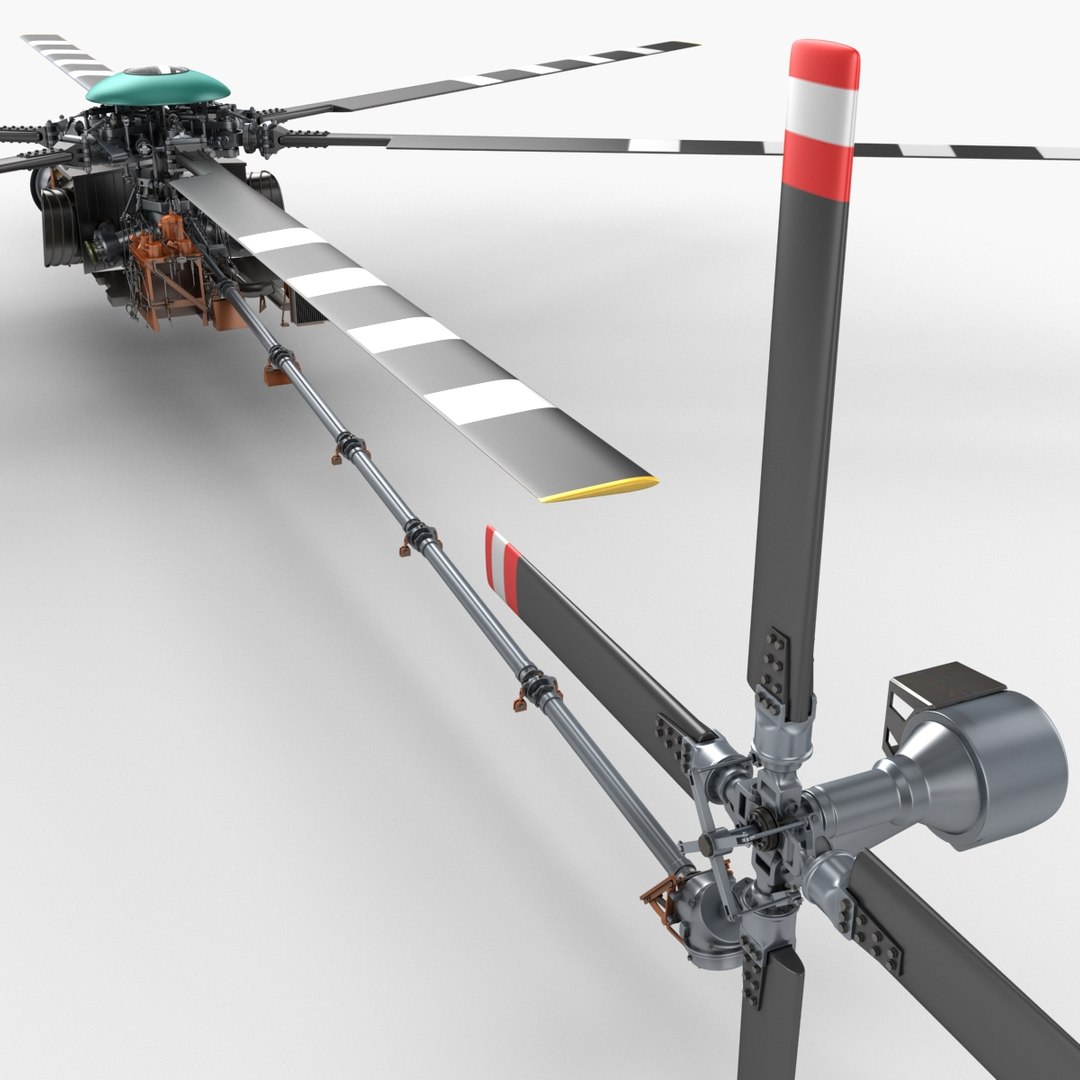 3d model helicopter engine