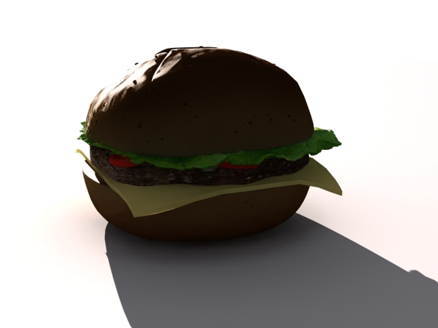 3d model hamburger