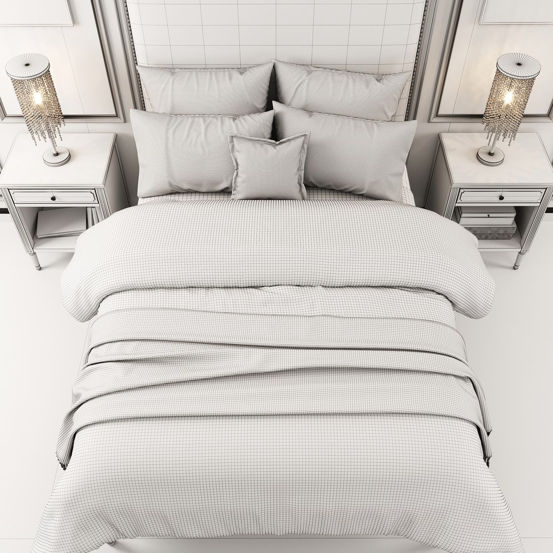 3D Maelin Upholstered Bed Table Lamp Model - TurboSquid 1193331