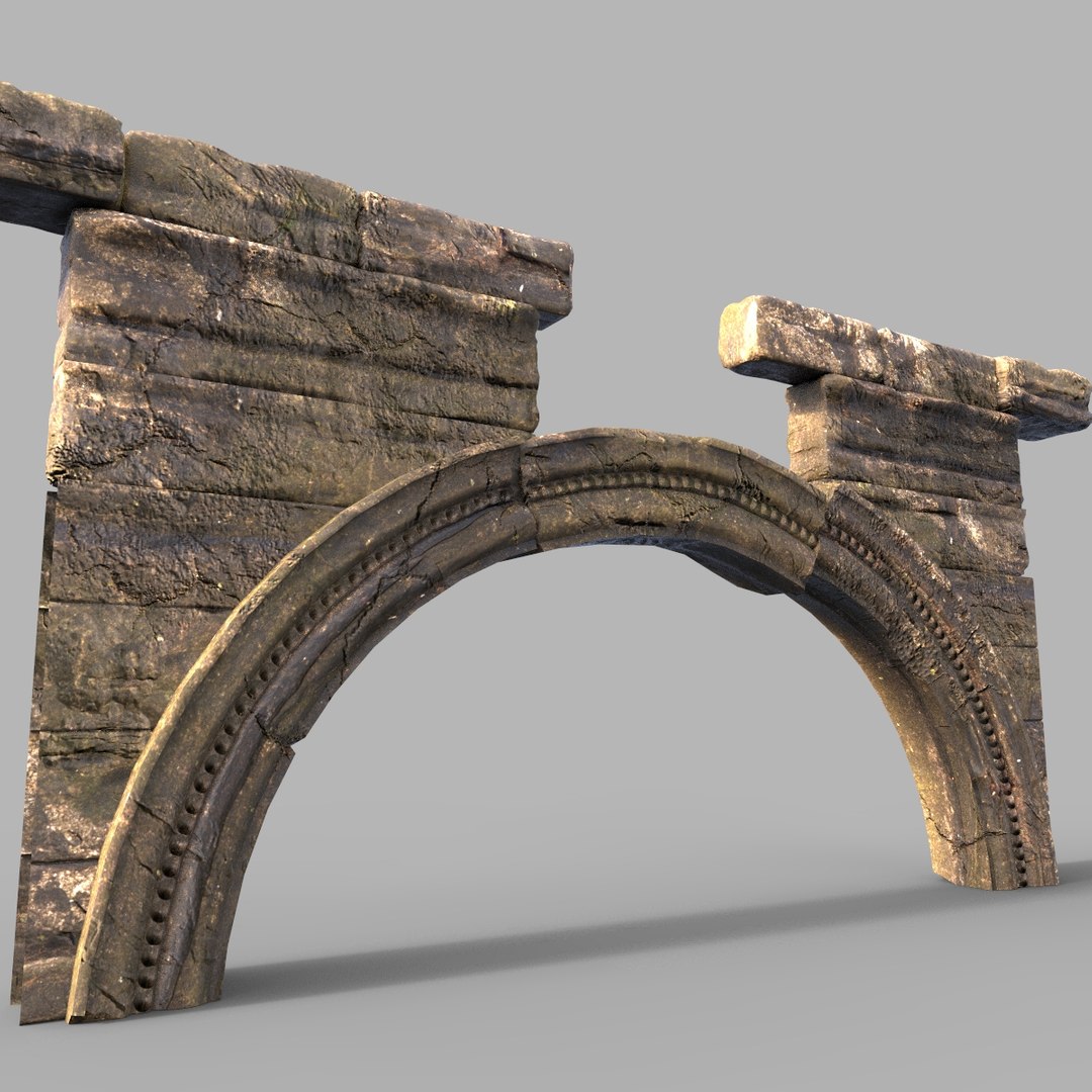 Old stone arch model - TurboSquid 1360854