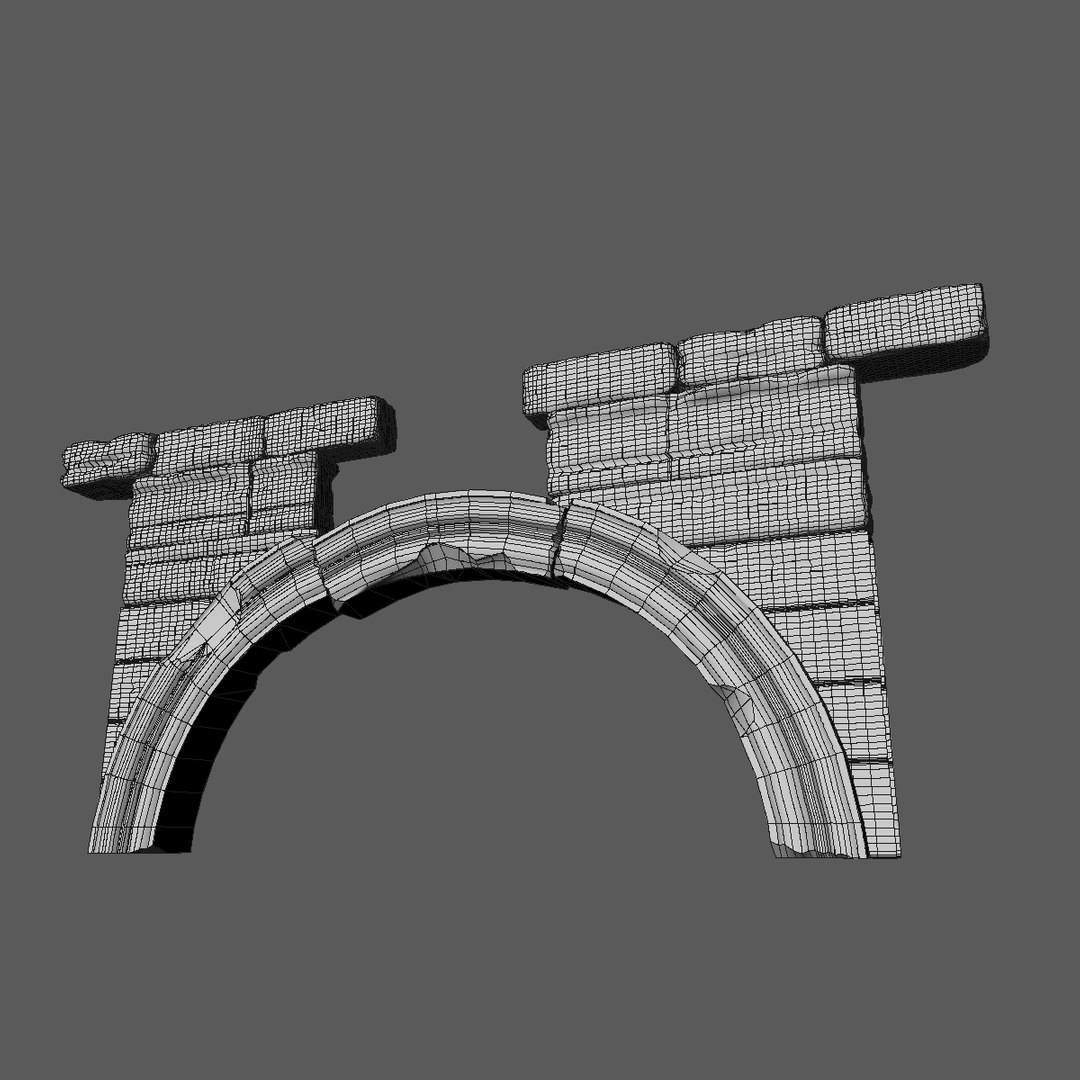 Old stone arch model - TurboSquid 1360854