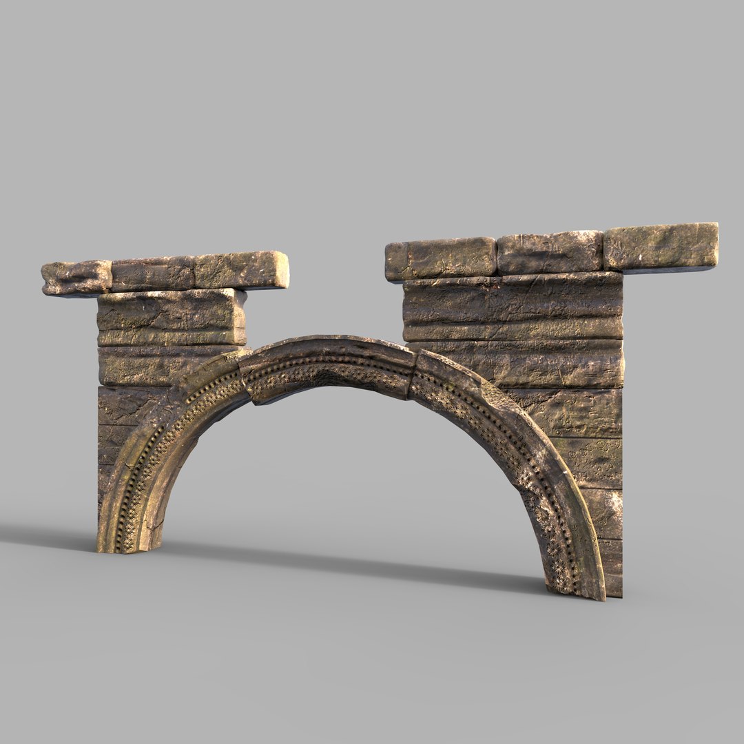 Old stone arch model - TurboSquid 1360854