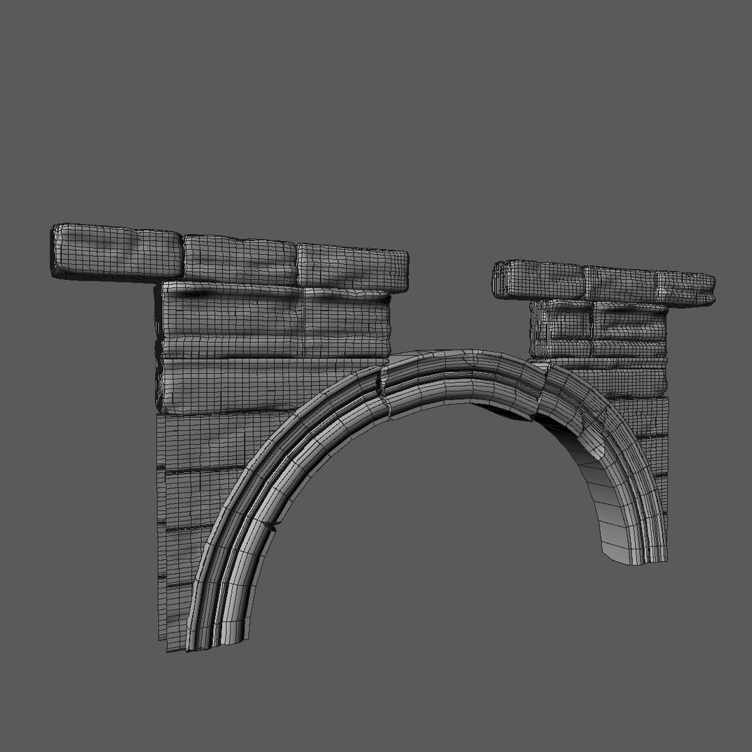 Old stone arch model - TurboSquid 1360854