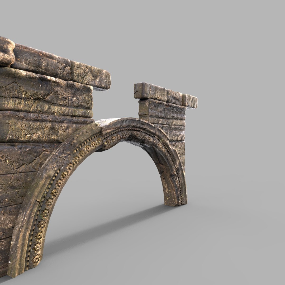 Old stone arch model - TurboSquid 1360854