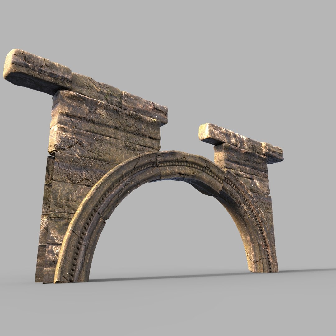 Old stone arch model - TurboSquid 1360854