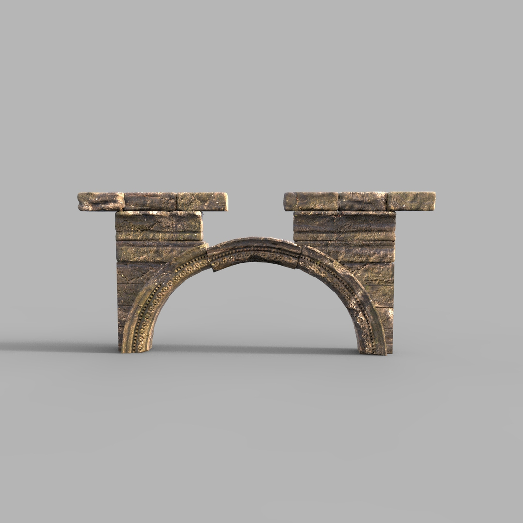 Old stone arch model - TurboSquid 1360854