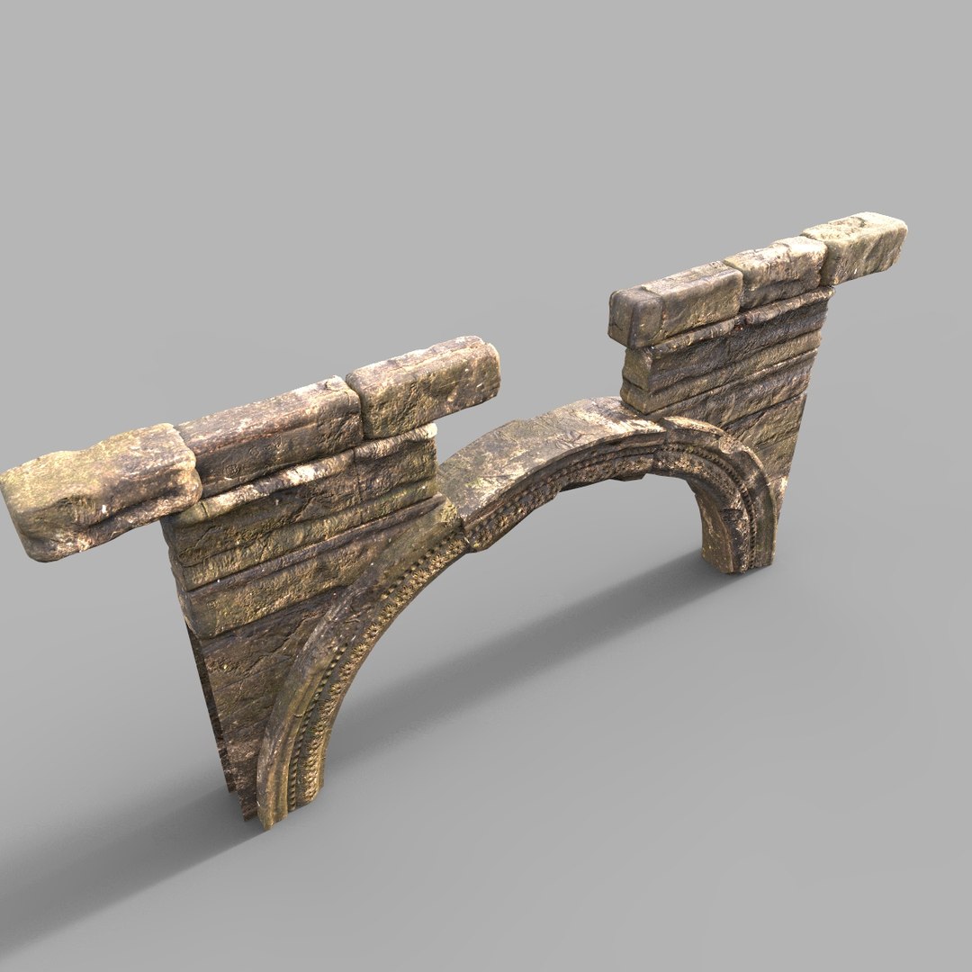 Old stone arch model - TurboSquid 1360854