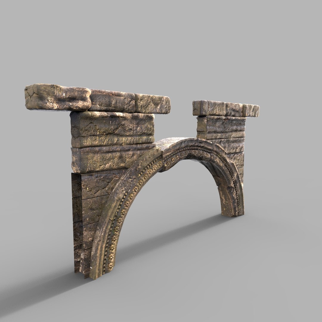 Old stone arch model - TurboSquid 1360854