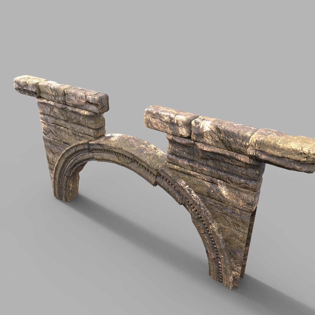 Old stone arch model - TurboSquid 1360854