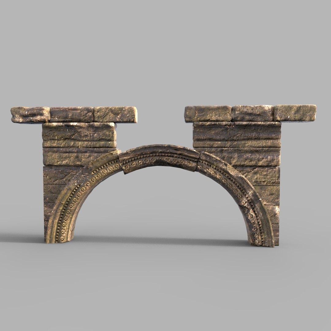 Old stone arch model - TurboSquid 1360854