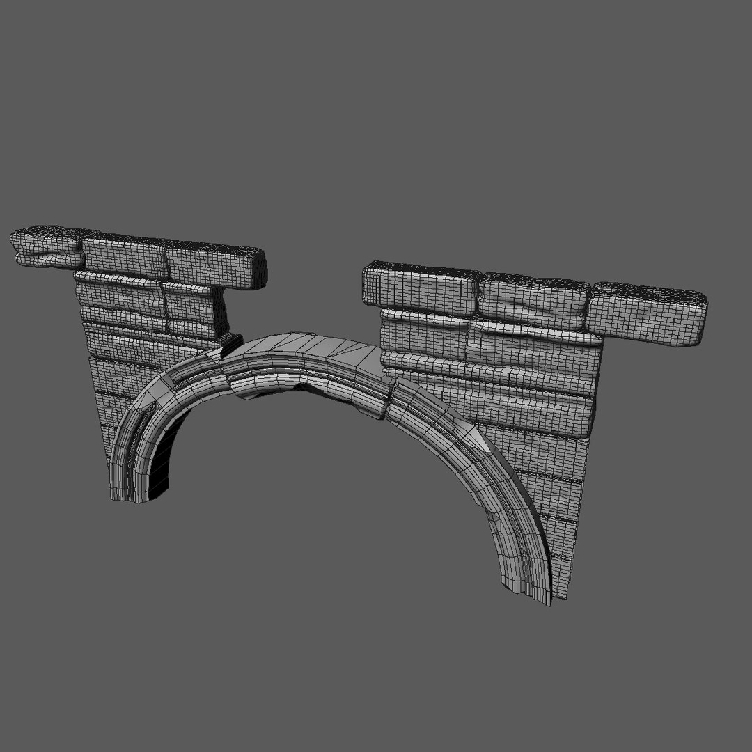 Old stone arch model - TurboSquid 1360854