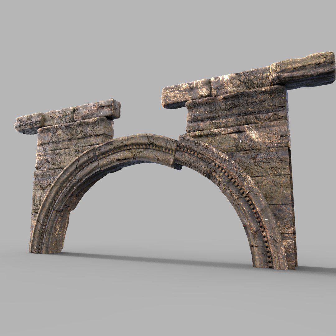 Old stone arch model - TurboSquid 1360854