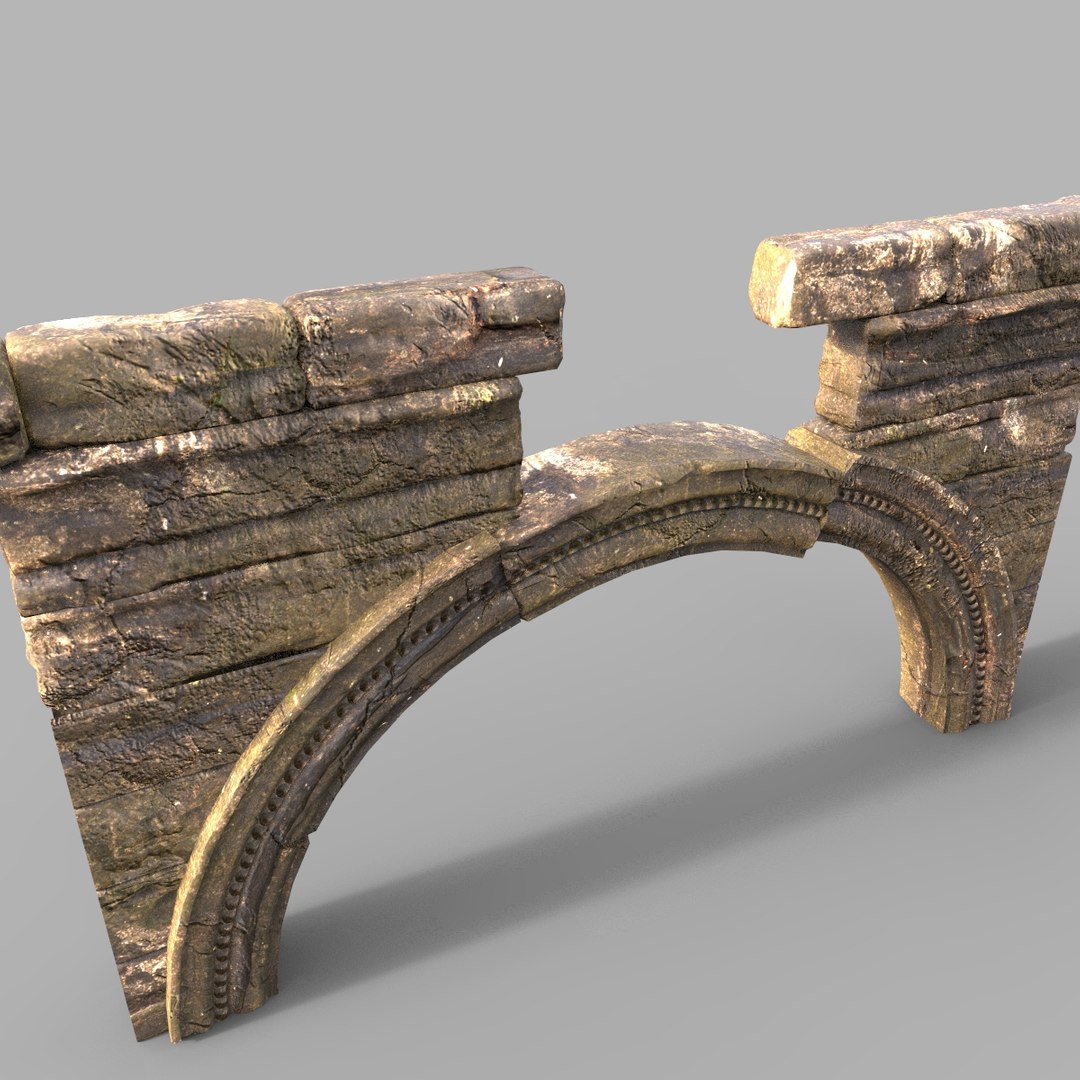 Old stone arch model - TurboSquid 1360854