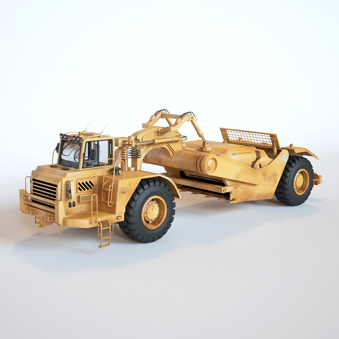 Wheel Tractor Scraper model - TurboSquid 1737870