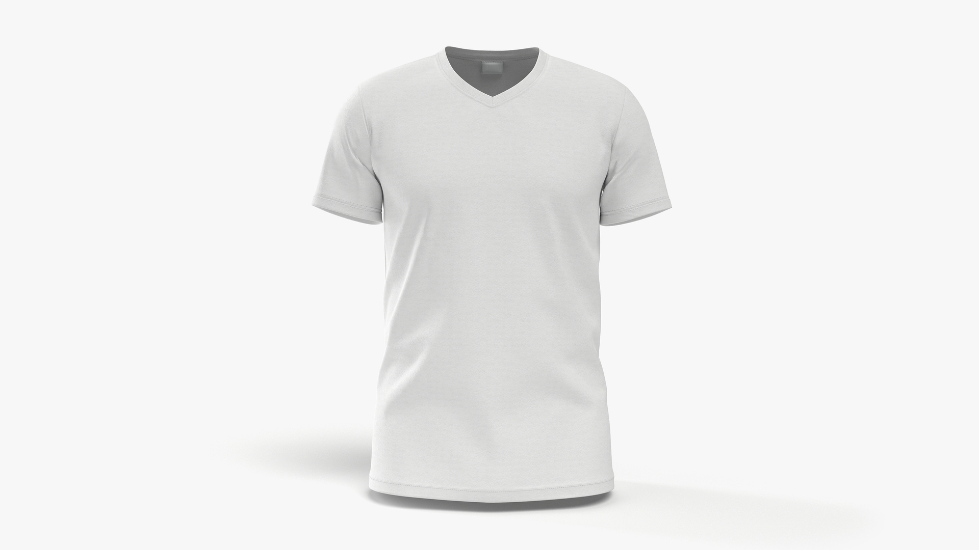 3D Realistic Worn T-shirt V-neck Short Sleeve Male Body Shape ...