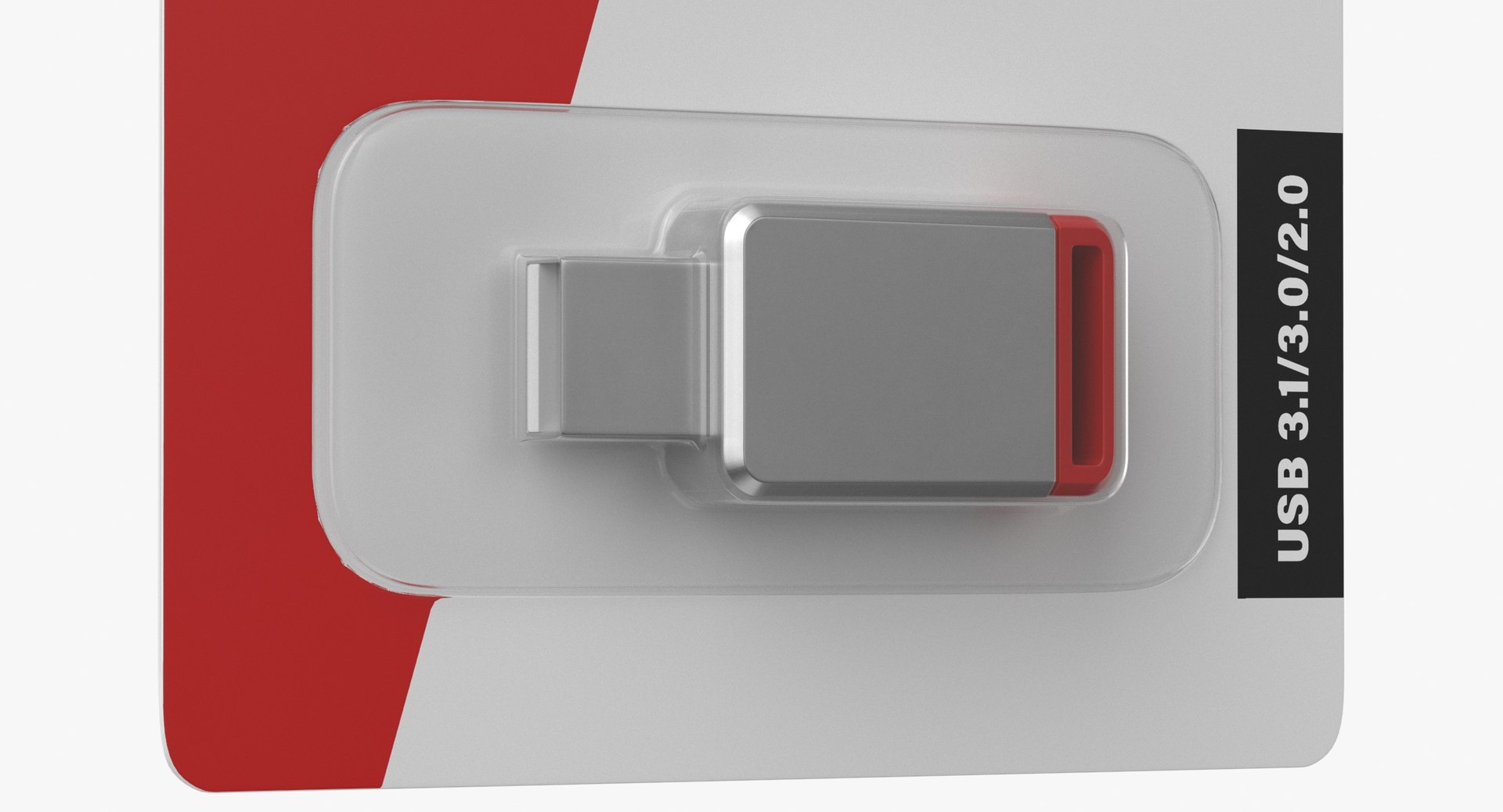 3D Model USB Stick Package Type 01 Box Blank And Generic Lebel ...