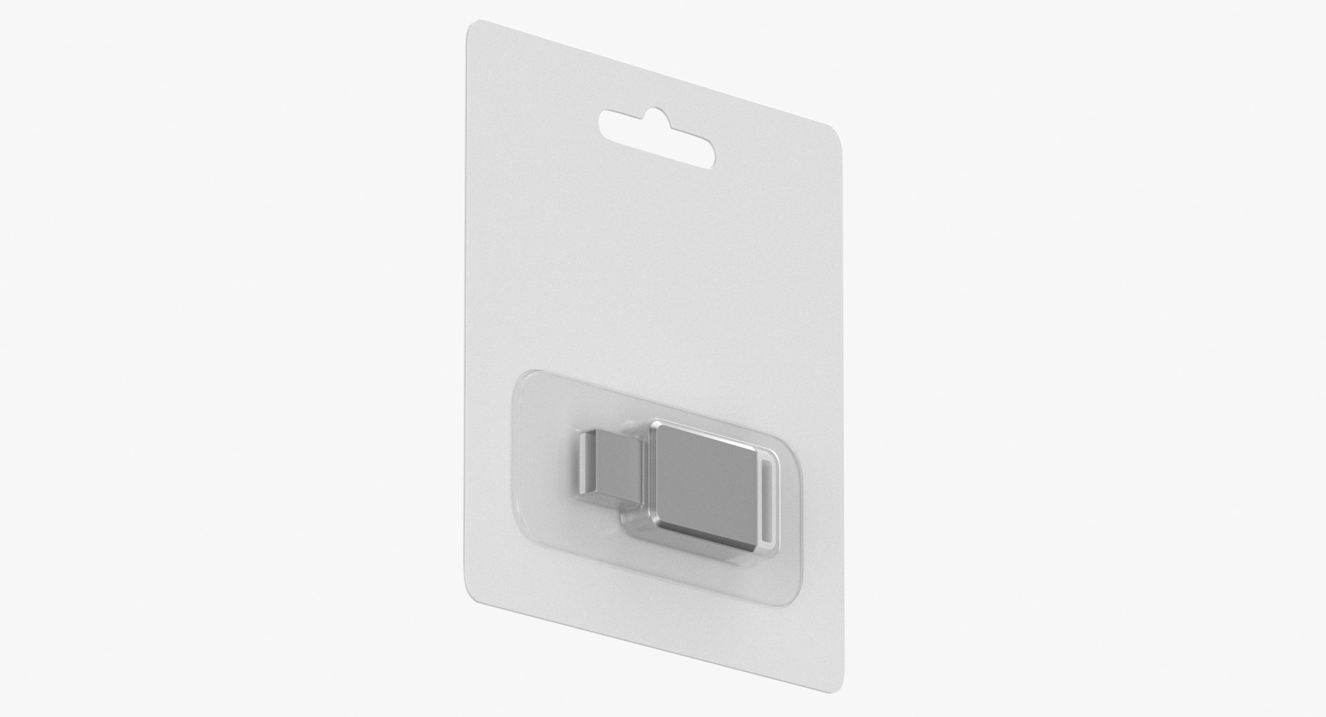 3D Model USB Stick Package Type 01 Box Blank And Generic Lebel ...