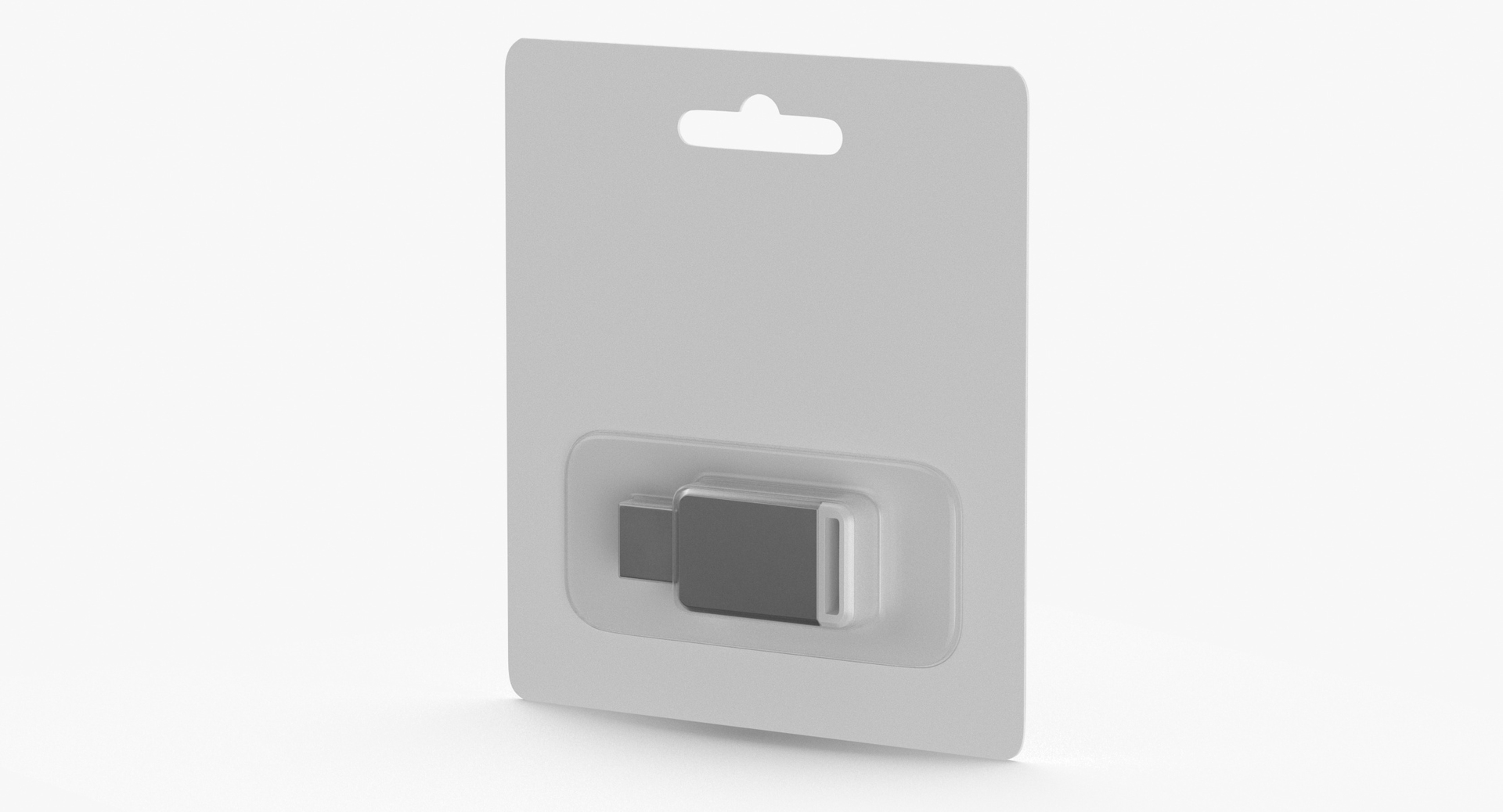 3D Model USB Stick Package Type 01 Box Blank And Generic Lebel ...
