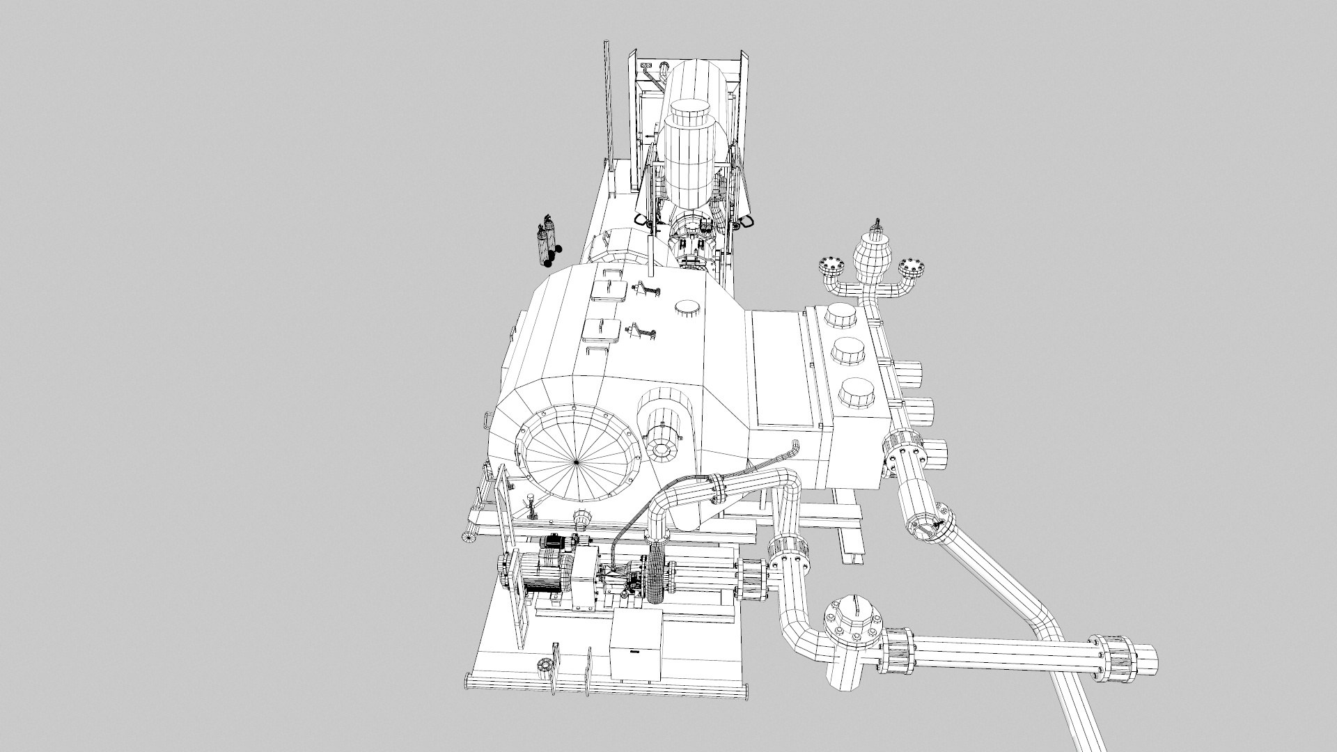 3D Mud Pump Model - TurboSquid 2326827