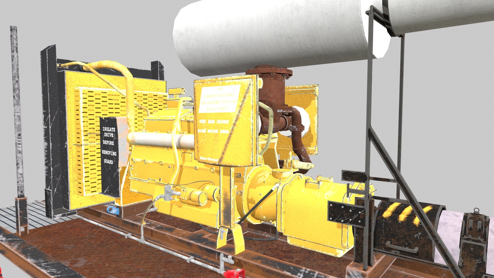 3D Mud Pump Model - TurboSquid 2326827