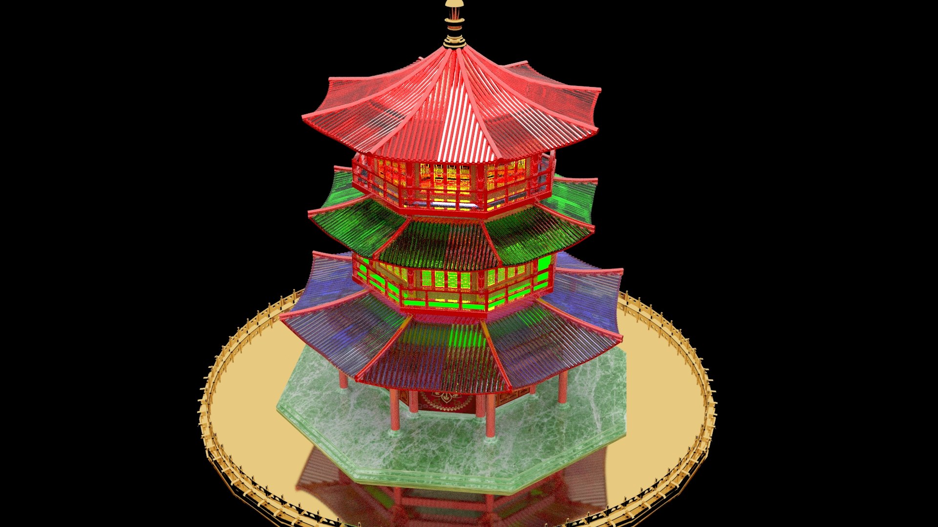 Chinese Tower 3D Model - TurboSquid 2094375