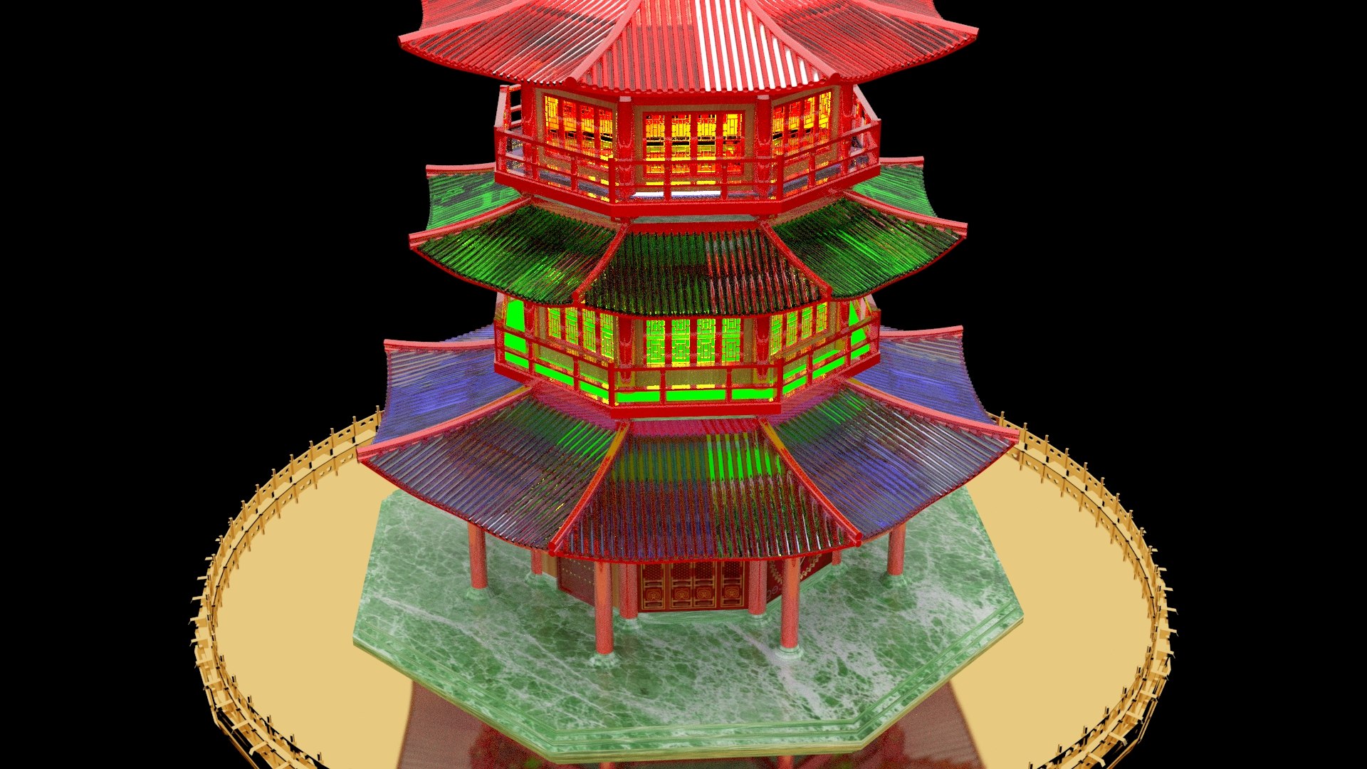 Chinese Tower 3D Model - TurboSquid 2094375