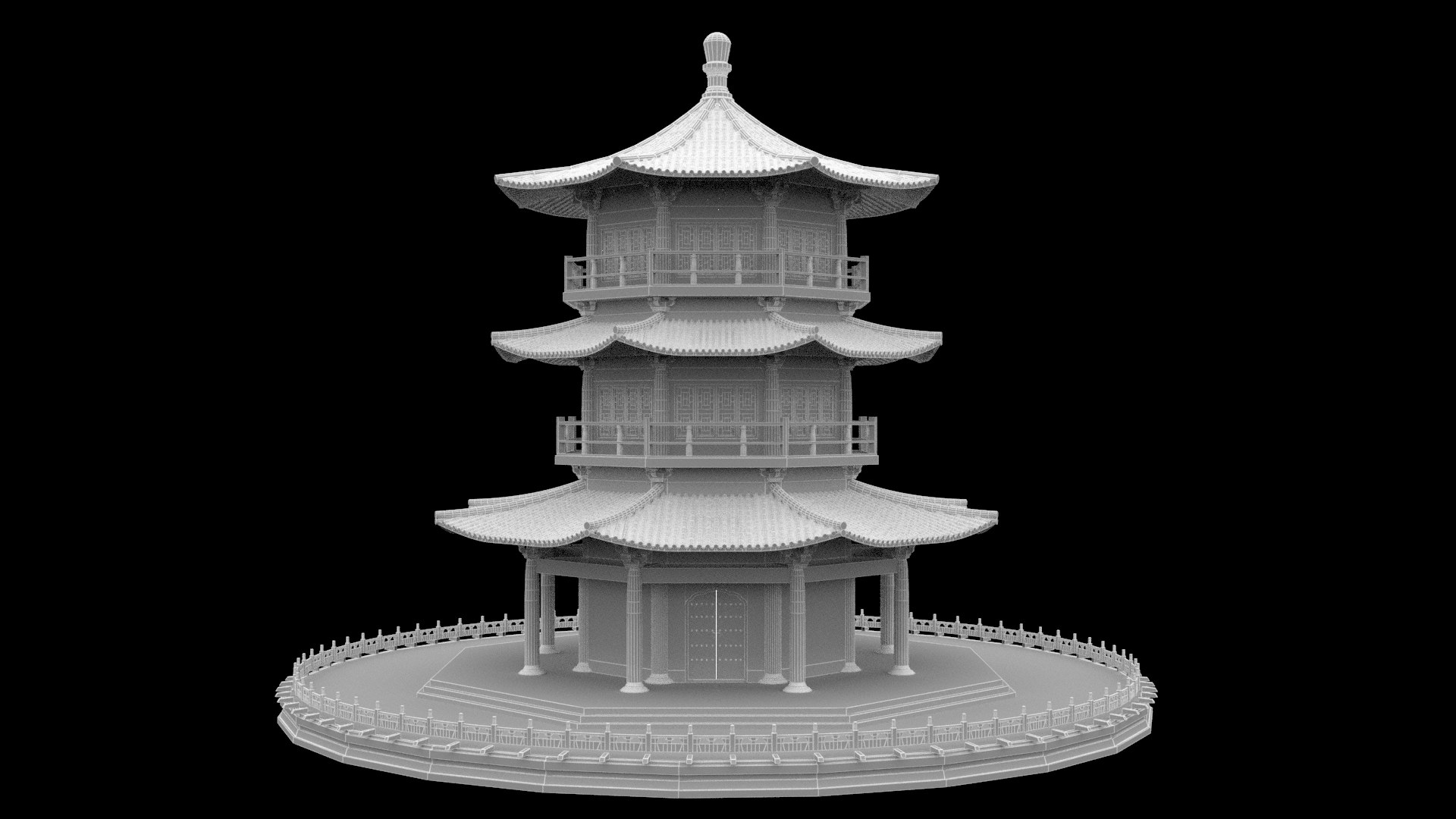 Chinese Tower 3D Model - TurboSquid 2094375