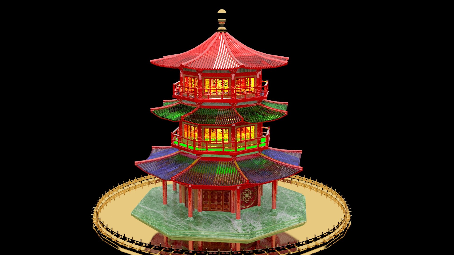 Chinese Tower 3D Model - TurboSquid 2094375